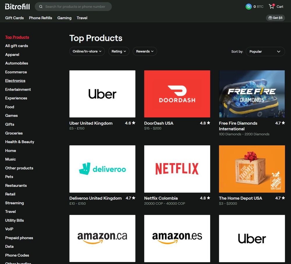 Bitrefill Review 2025: Buy Gift Cards With Crypto Without KYC