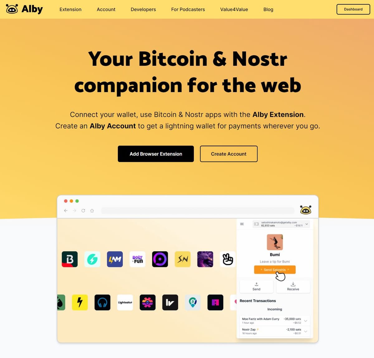 Alby Review: Bitcoin Lightning Wallet & Nostr Gateway