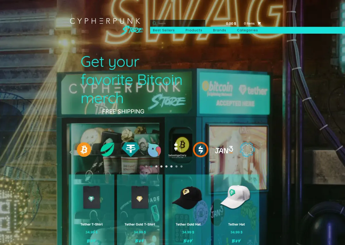 Cypherpunk Store Review 2025: Buy Bitcoin, Tether & Bitfinex Merch