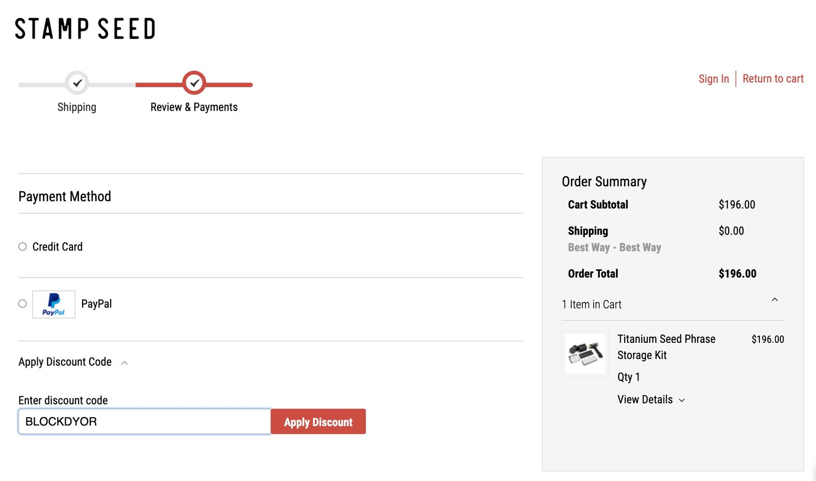 Stamp Seed Review 2026: Titanium Seed Phrase Storage Kit